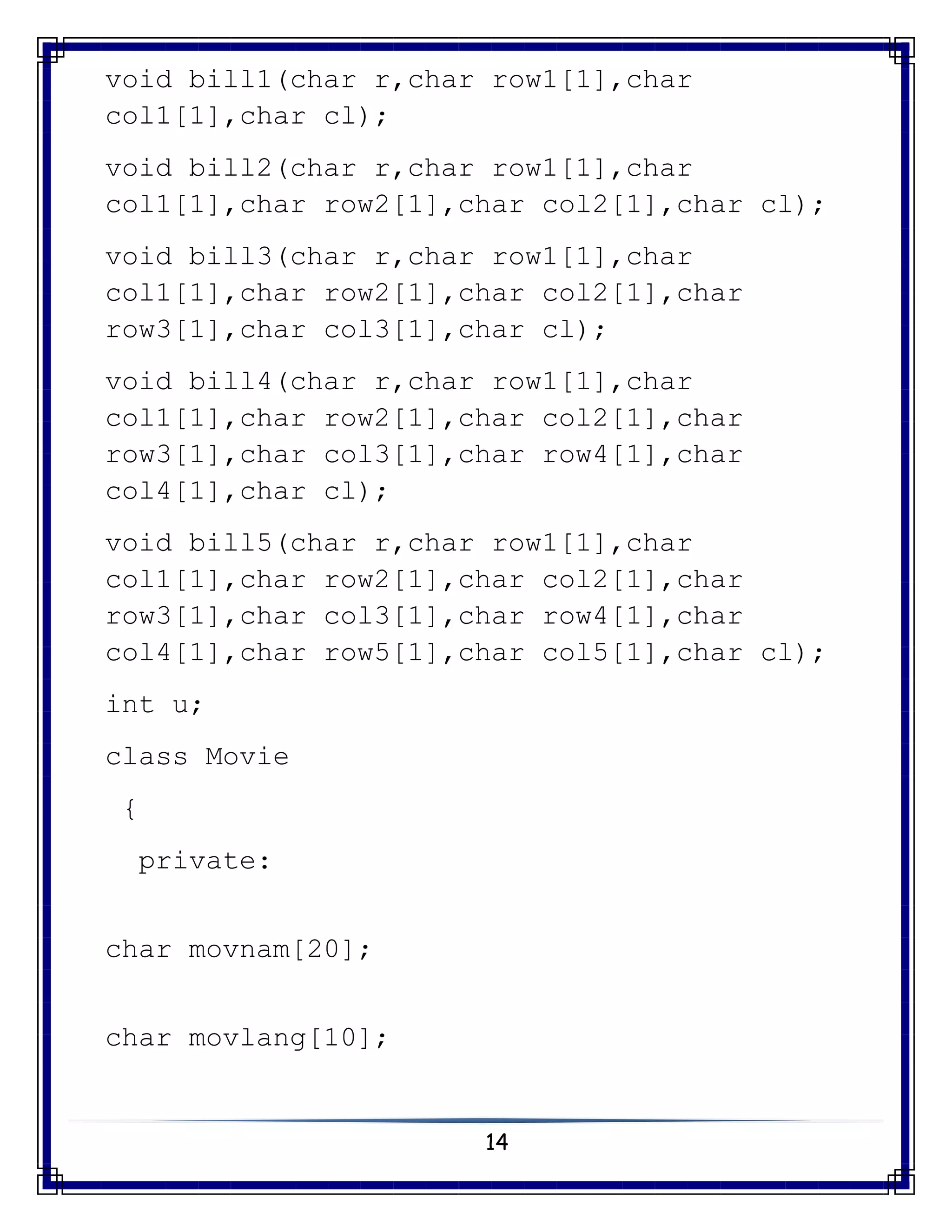 MOVIE TICKET BOOKING-COMPUTER SCIENCE C++ PROJECT | PDF