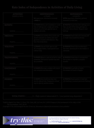 Katz index | PDF