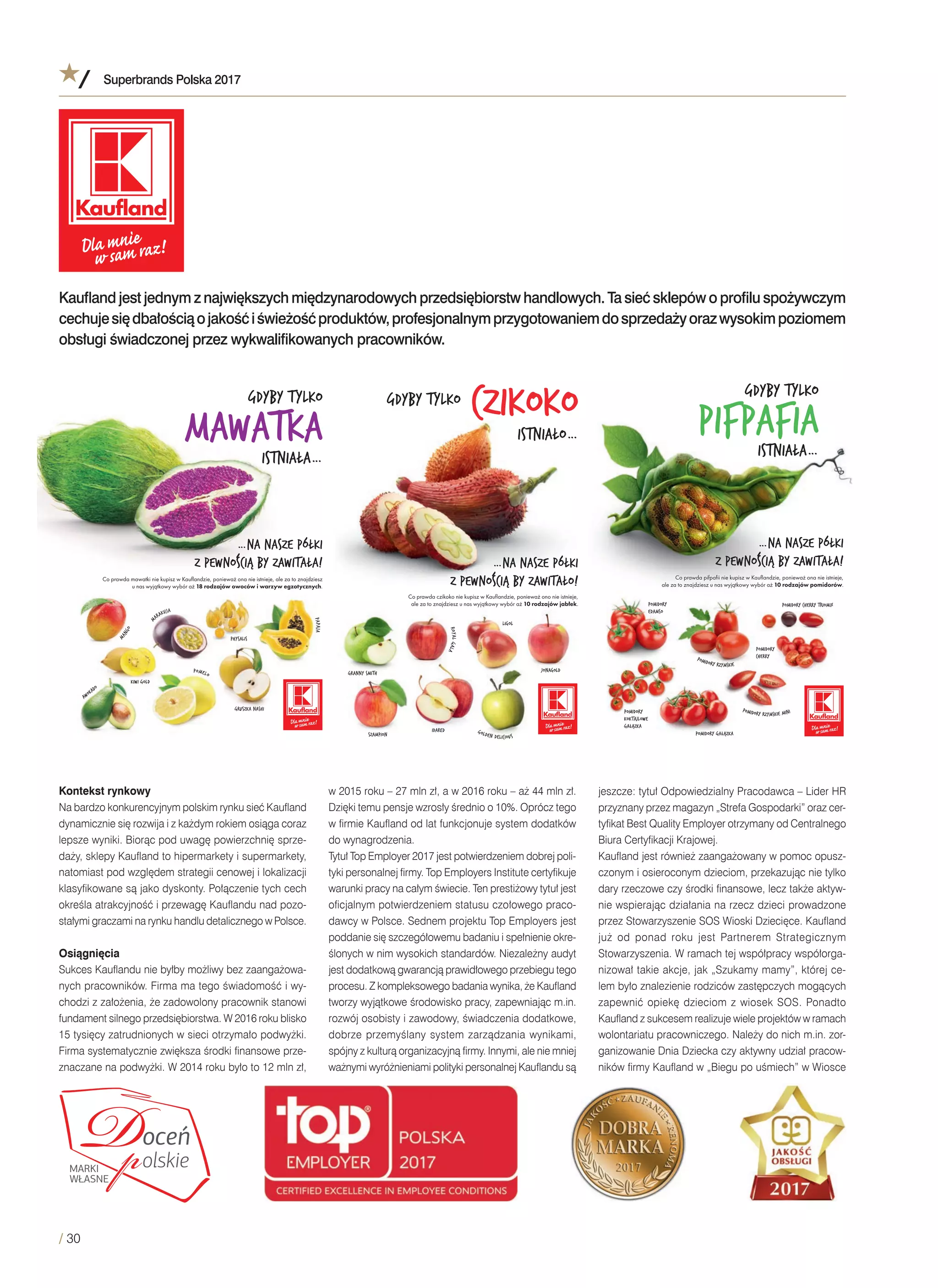 Case study marki Kaufland z Albumu Superbrands Polska 2017 | PDF