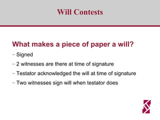 Kaufman Law: Will and Business Succession Perils | PPT