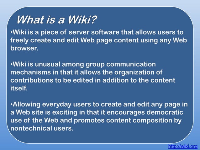 Intro to Classroom Wikis | PPT