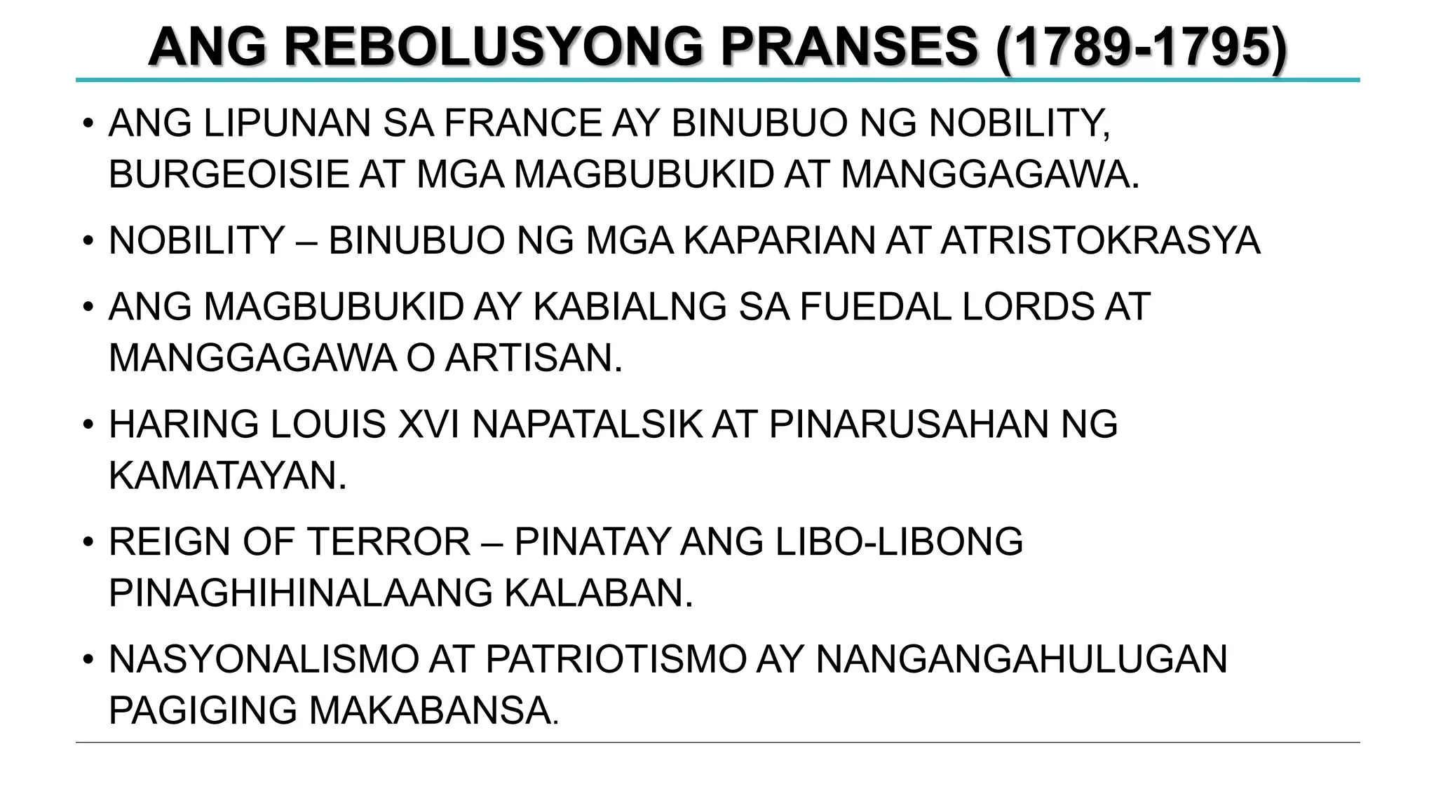 KAUGNAYAN NG REBOLUSYONG PANGKAISIPAN SA REBOLUSYONG AMERIKANO AT ...