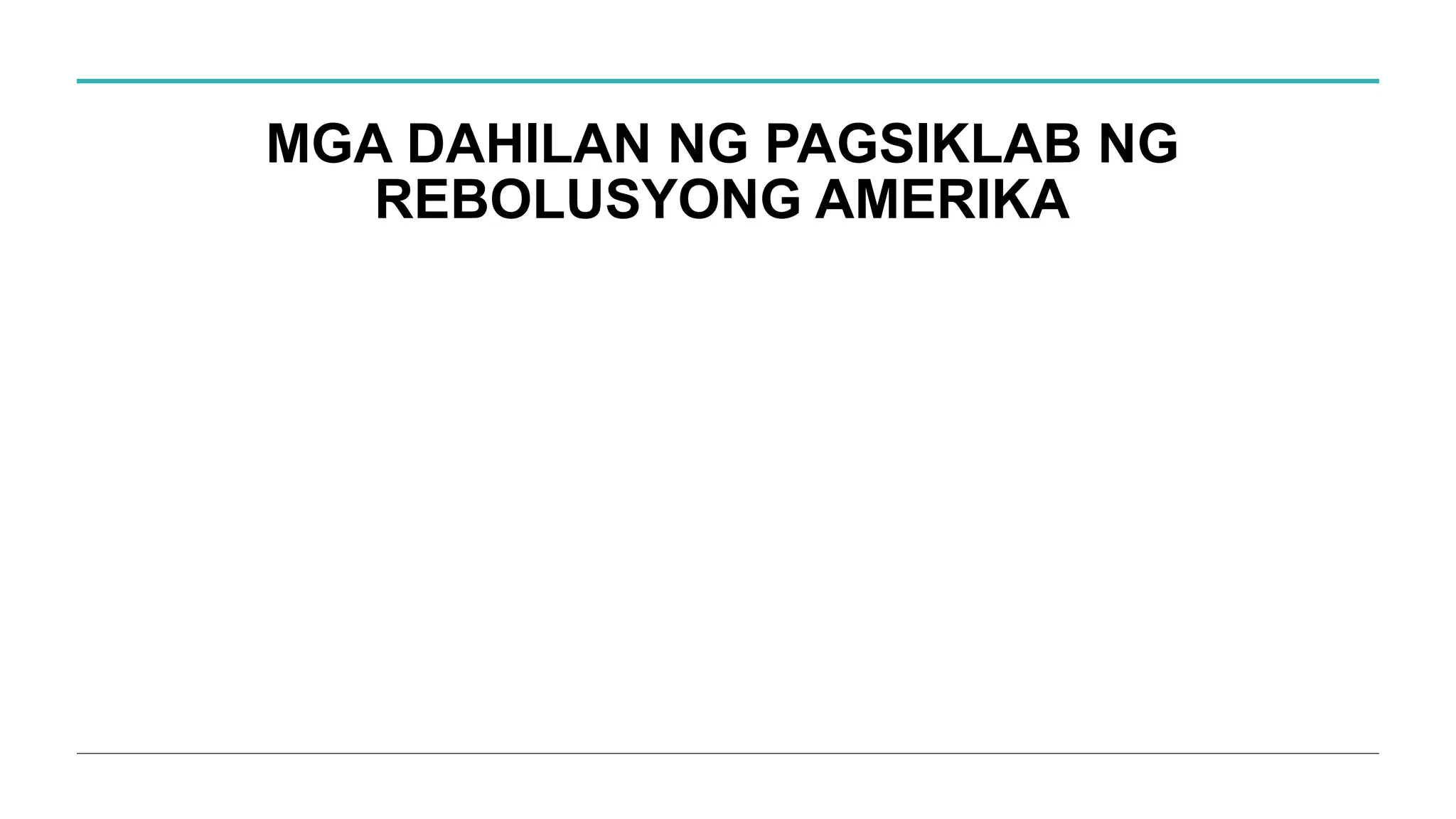 KAUGNAYAN NG REBOLUSYONG PANGKAISIPAN SA REBOLUSYONG AMERIKANO AT ...