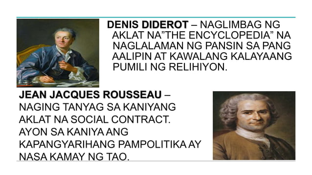 KAUGNAYAN NG REBOLUSYONG PANGKAISIPAN SA REBOLUSYONG AMERIKANO AT ...