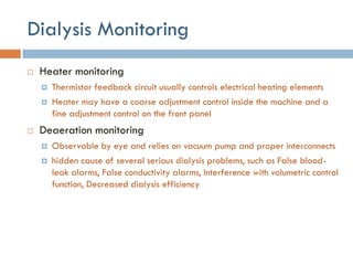 Hemodialysis machine safty mechanisms slides | PPT