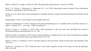 The proximate compositionand level of some heavy metals in okra and ...