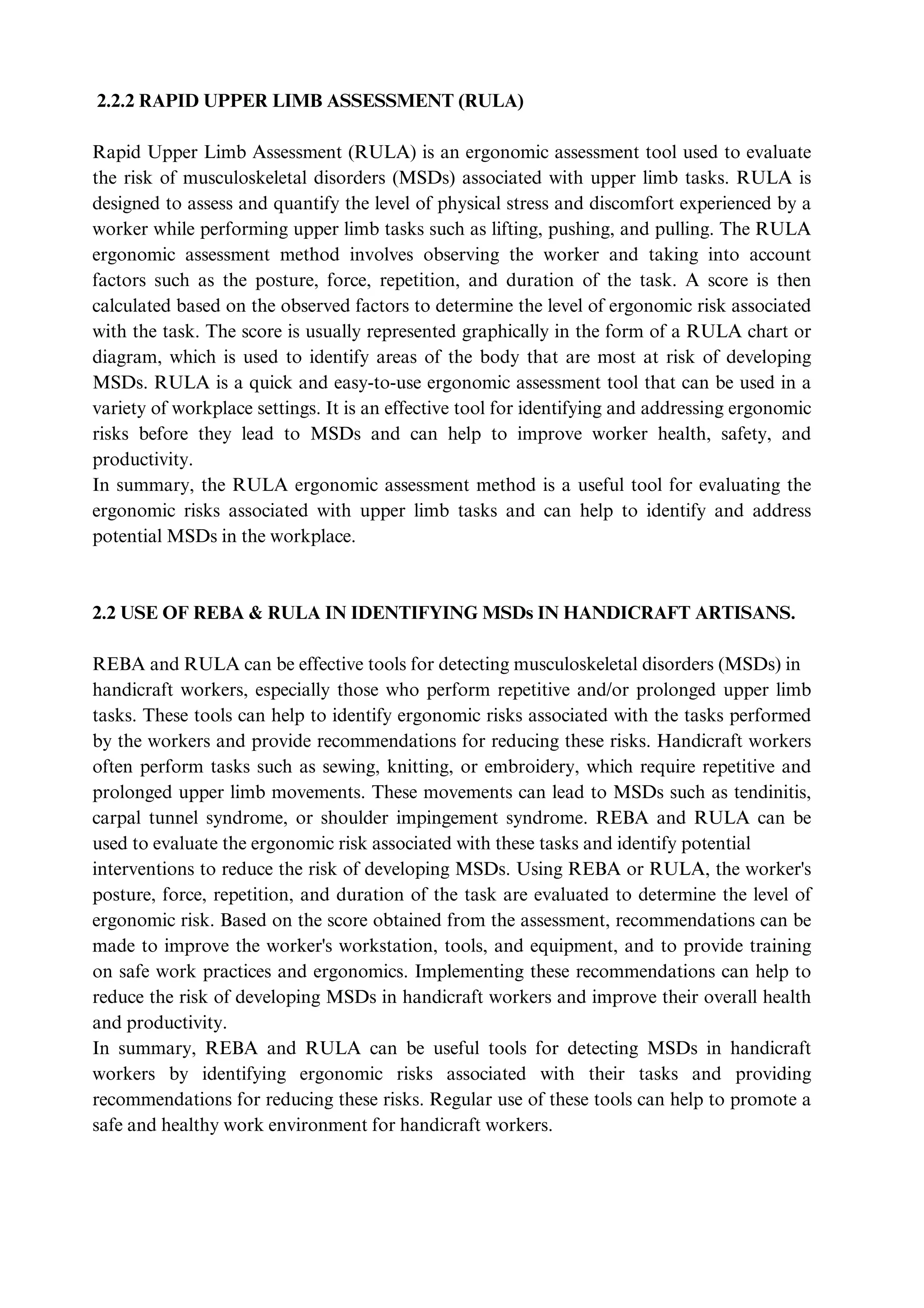 Kauna Handicraft & its Occupational Ergonomic Assessment & Intervention ...