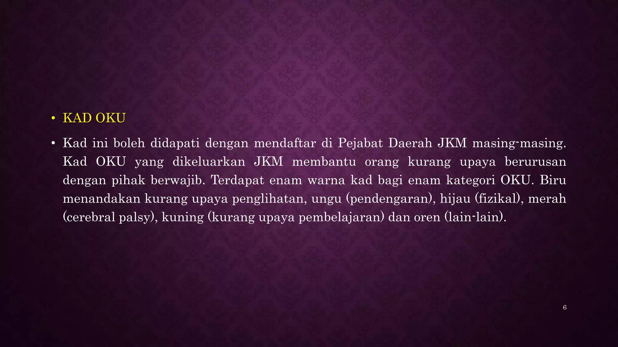 Kaunseling kerjaya untuk golongan orang kelainan upaya (oku) | PPTX