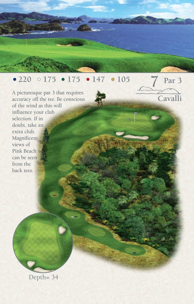 Kauri Cliffs Golf Course Yardage Chart | PDF | Golf | Sports