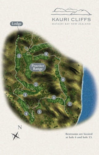 Kauri Cliffs Golf Course Yardage Chart | PDF | Golf | Sports