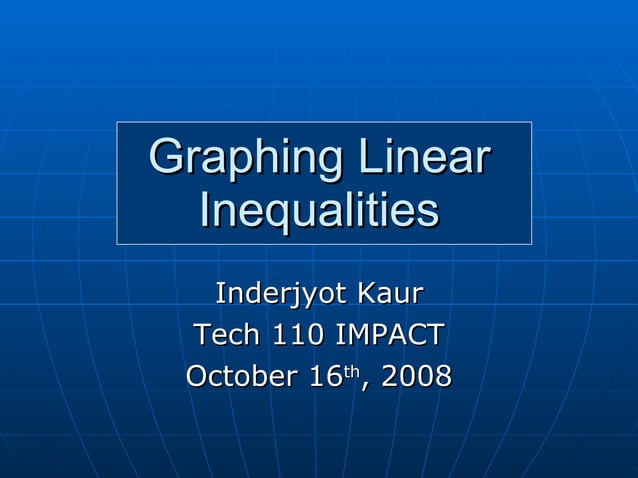 Graphing Linear Inequalities | PPT | Physics | Science