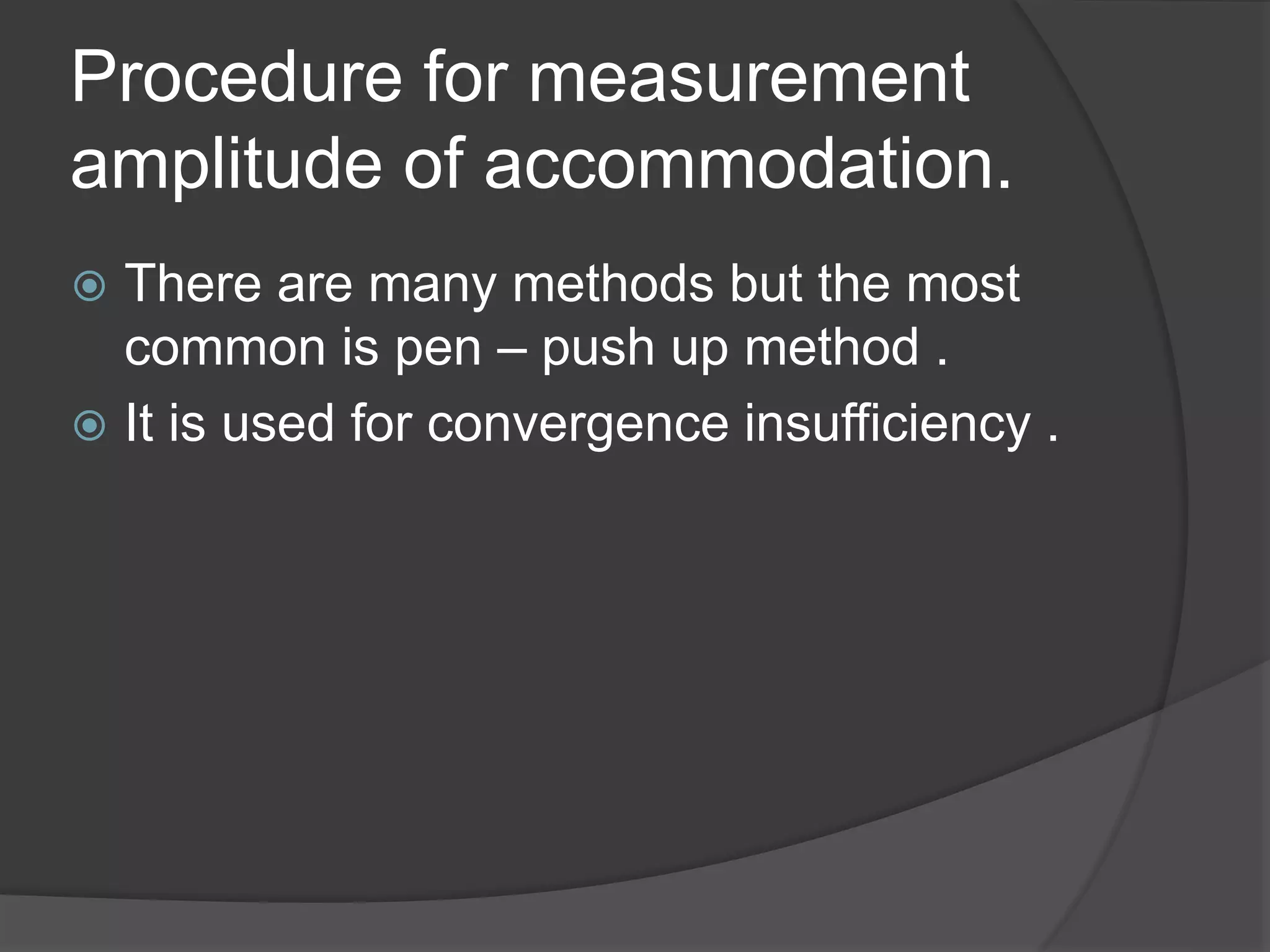 Accommodation & presbyopia expected amplitude of accommodation | PPTX