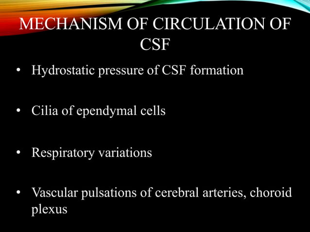 CSF physiology | PPTX