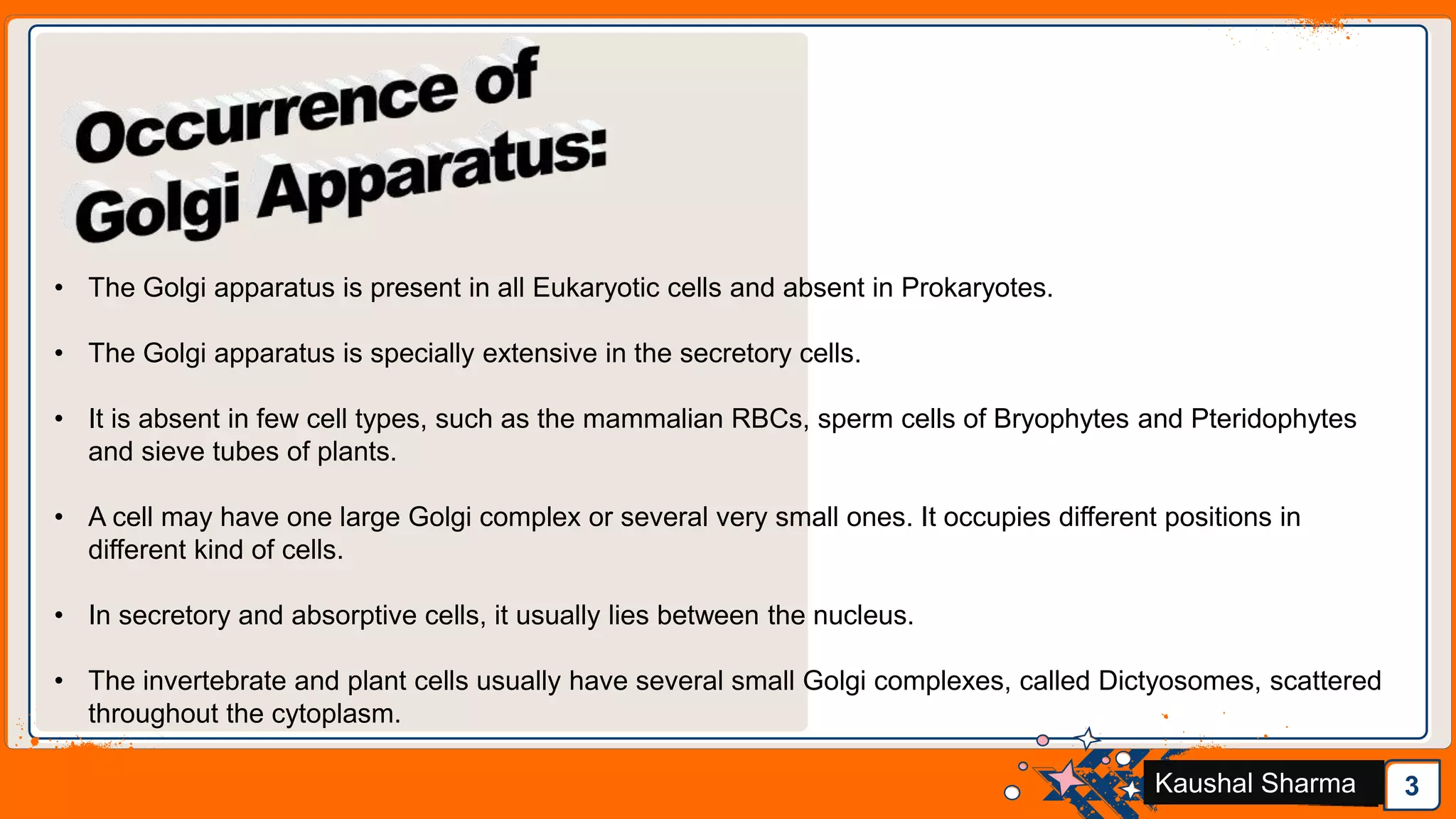 Protein Sorting and Transport Through Golgi complex | PPTX
