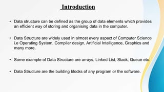 Summer Training Project On Data Structure & Algorithms | PPT