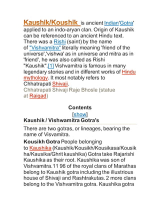 PPT Know All About Gotra In Hinduism In Hindi PowerPoint, 47% OFF