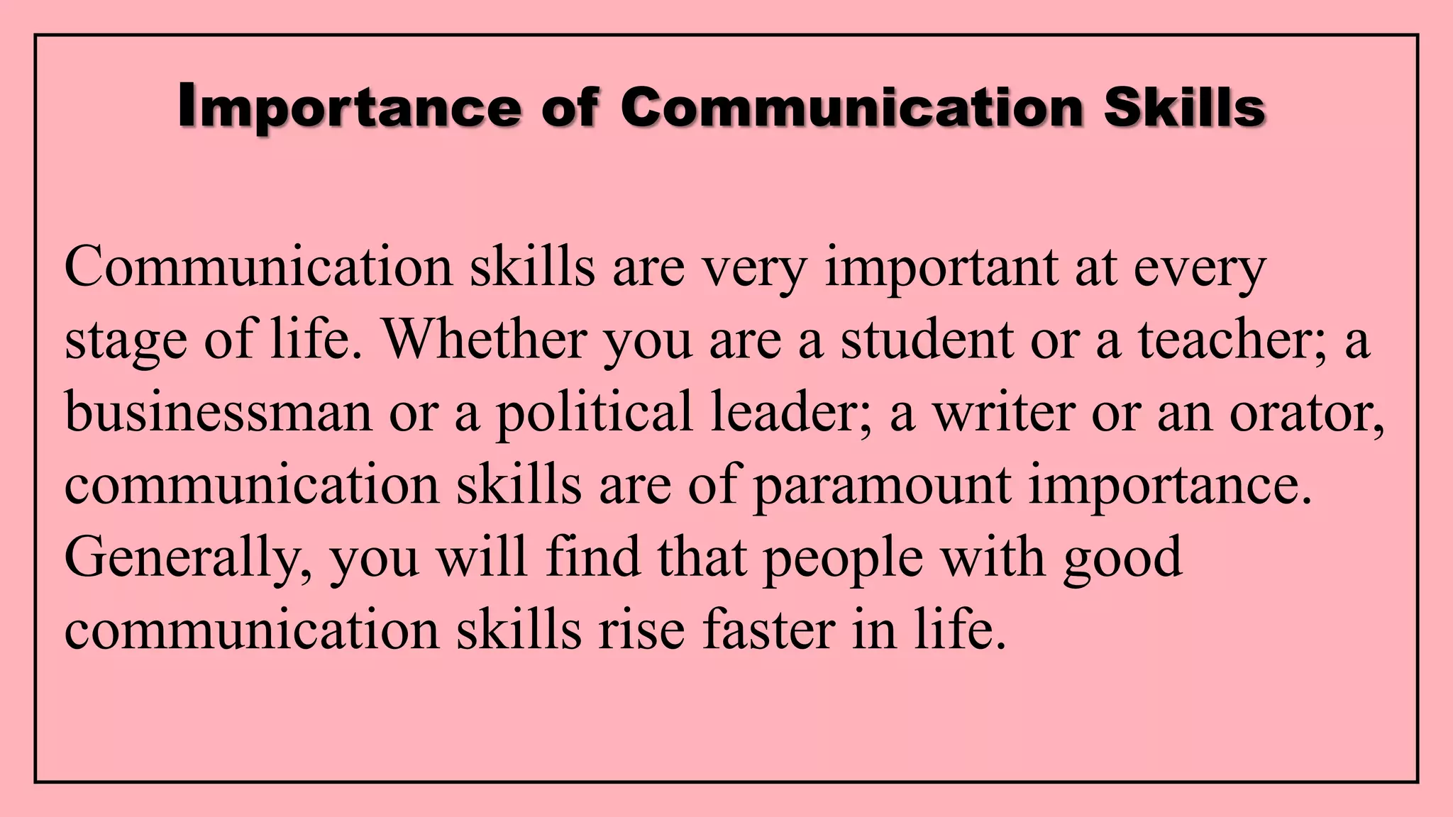 Communication Skills ppt | PPTX