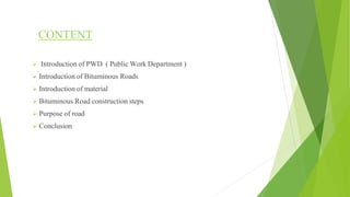 Bituminous road construction project based learning report | PPTX ...