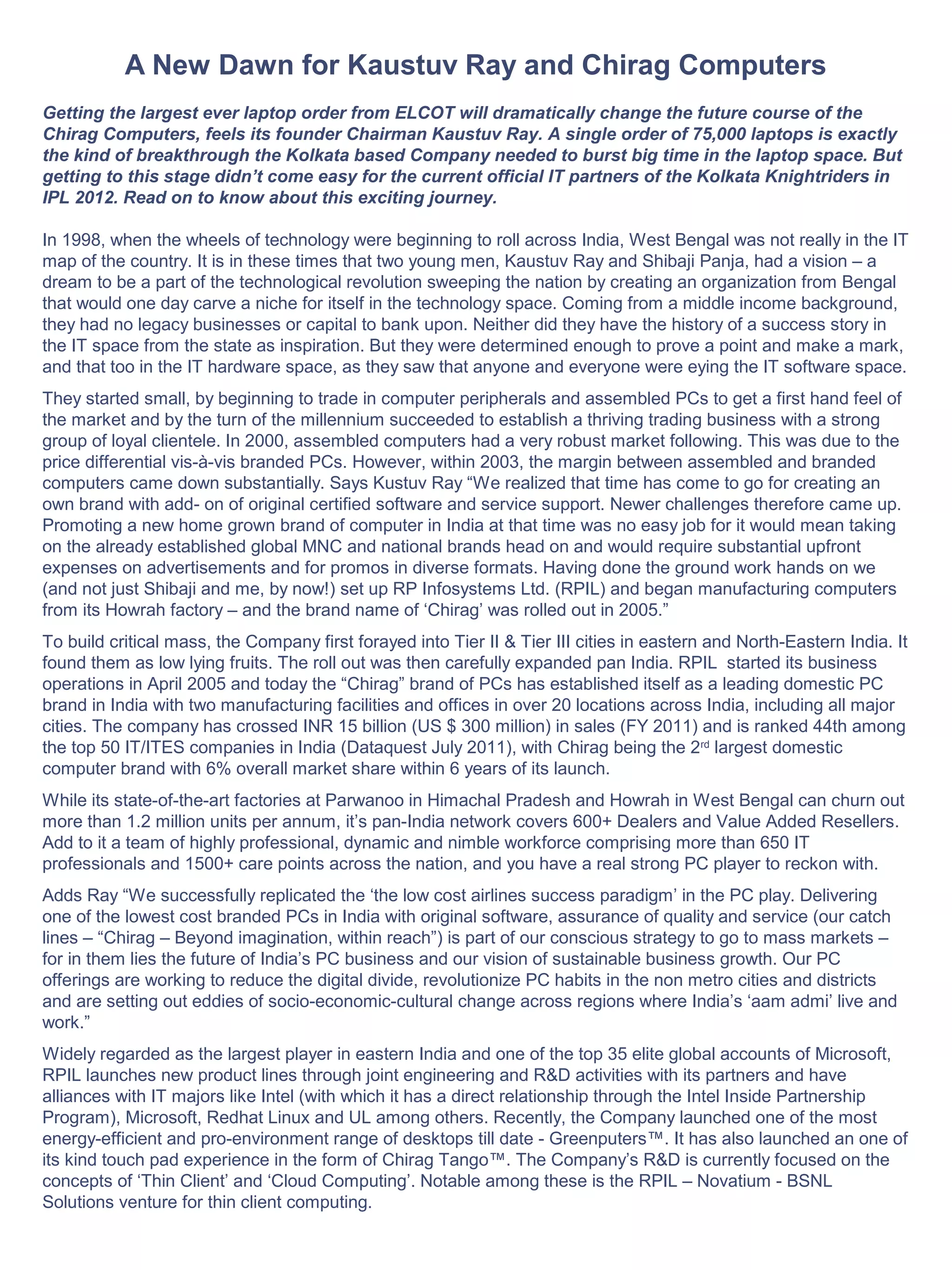 Kaustav ray chirag computers | PDF