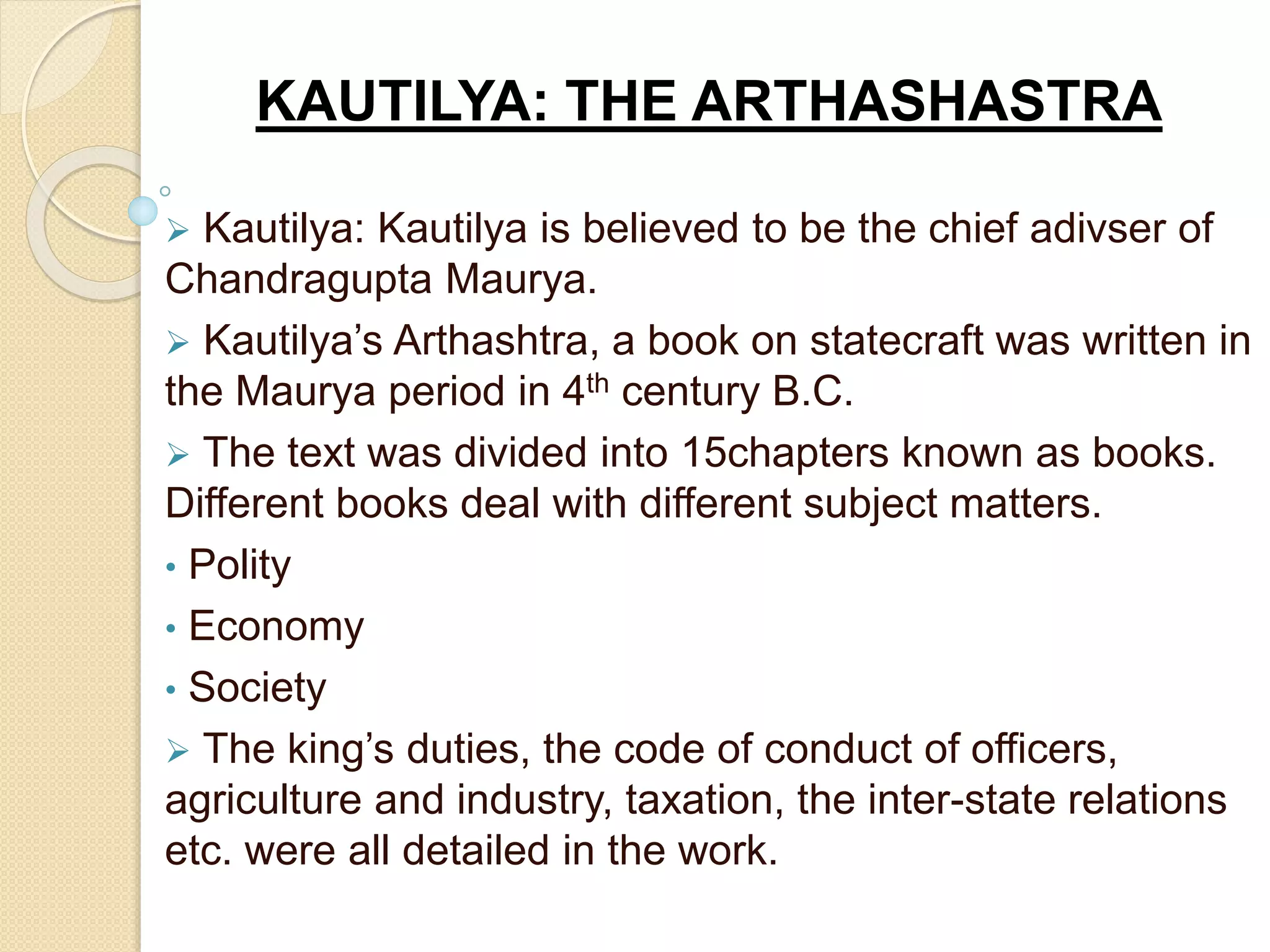 Kautilya: the arthashast-ra | PPTX
