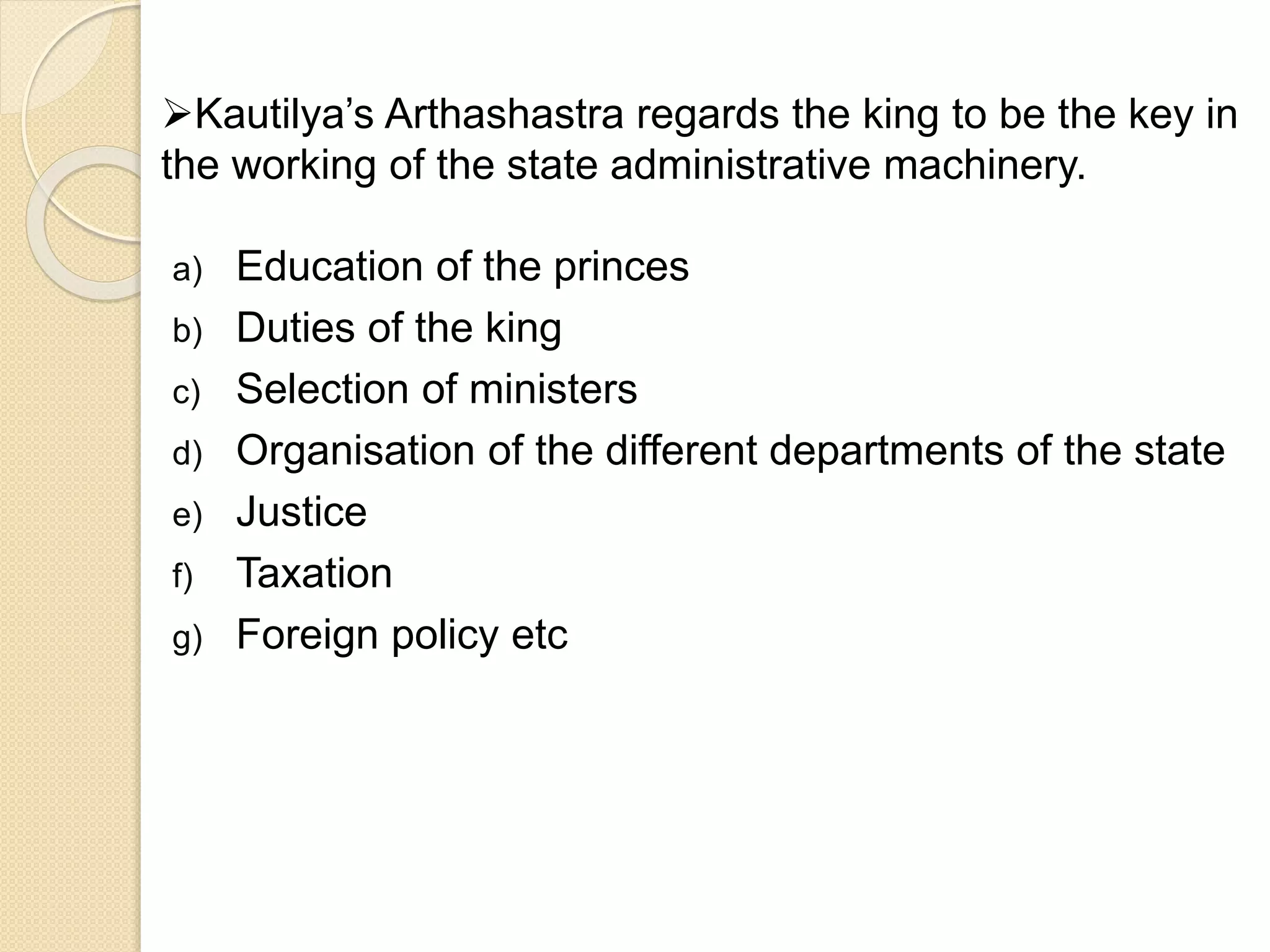 Kautilya: the arthashast-ra | PPTX