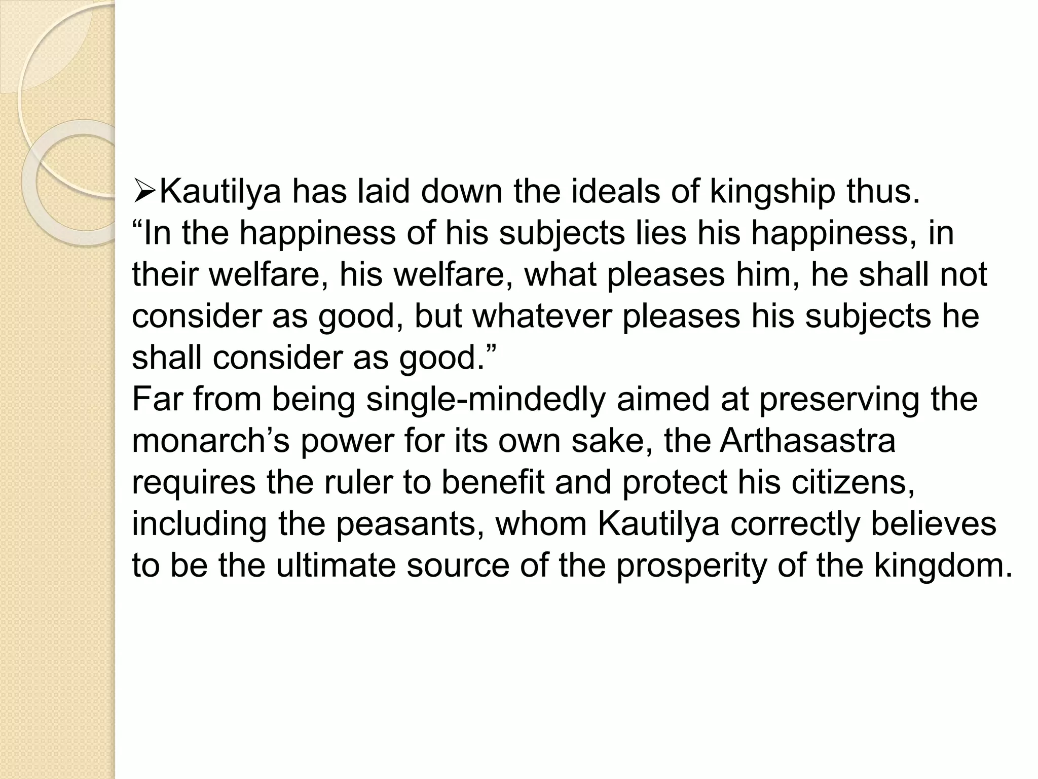 Kautilya: the arthashast-ra | PPTX
