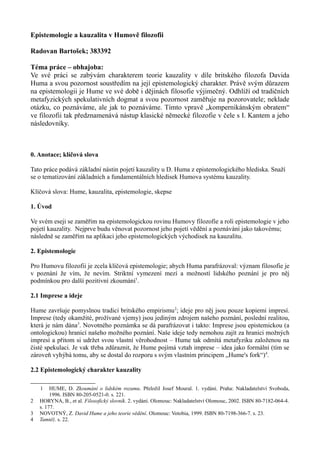 Kauzalita esej kpi | ODT