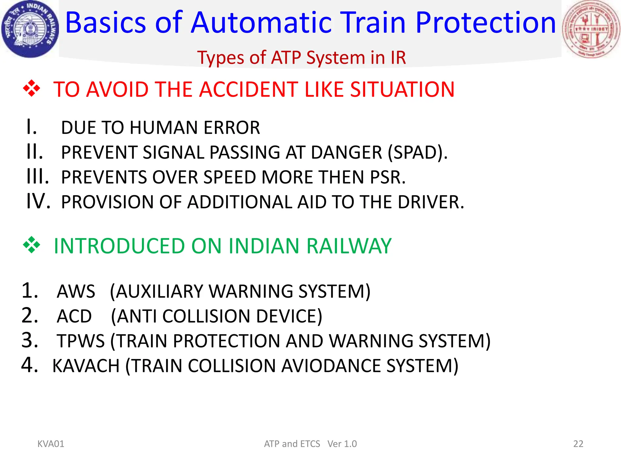 TCAS Kavach as provided in the Indian Railways.pptx