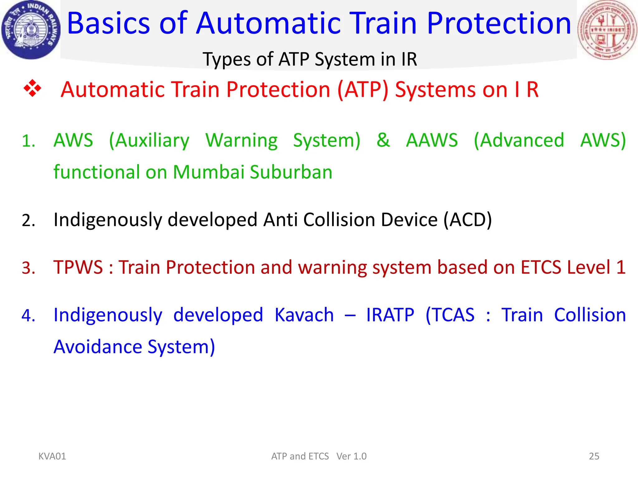 TCAS Kavach as provided in the Indian Railways.pptx