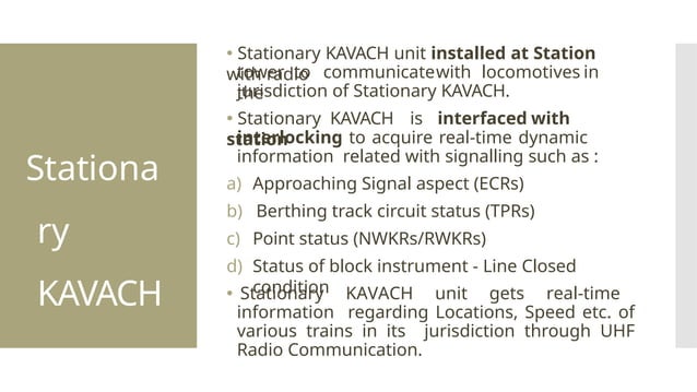 Kavach training project for railway department | PPTX | Rail Travel | Travel Type