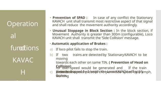 Kavach training project for railway department | PPTX | Rail Travel ...