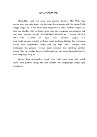 Kaver makalah METODE PENELITIAN ILMIAH | DOCX