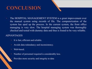 Hospital Management System | PPTX
