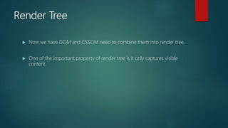 Critical rendering path presentation | PPTX
