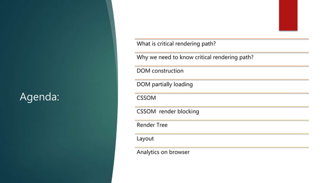 Critical rendering path presentation | PPT