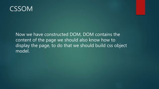 Critical rendering path presentation | PPT