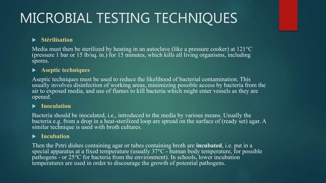 Microbiology Laboratory Qualifications and Microbial Testing Techniques ...