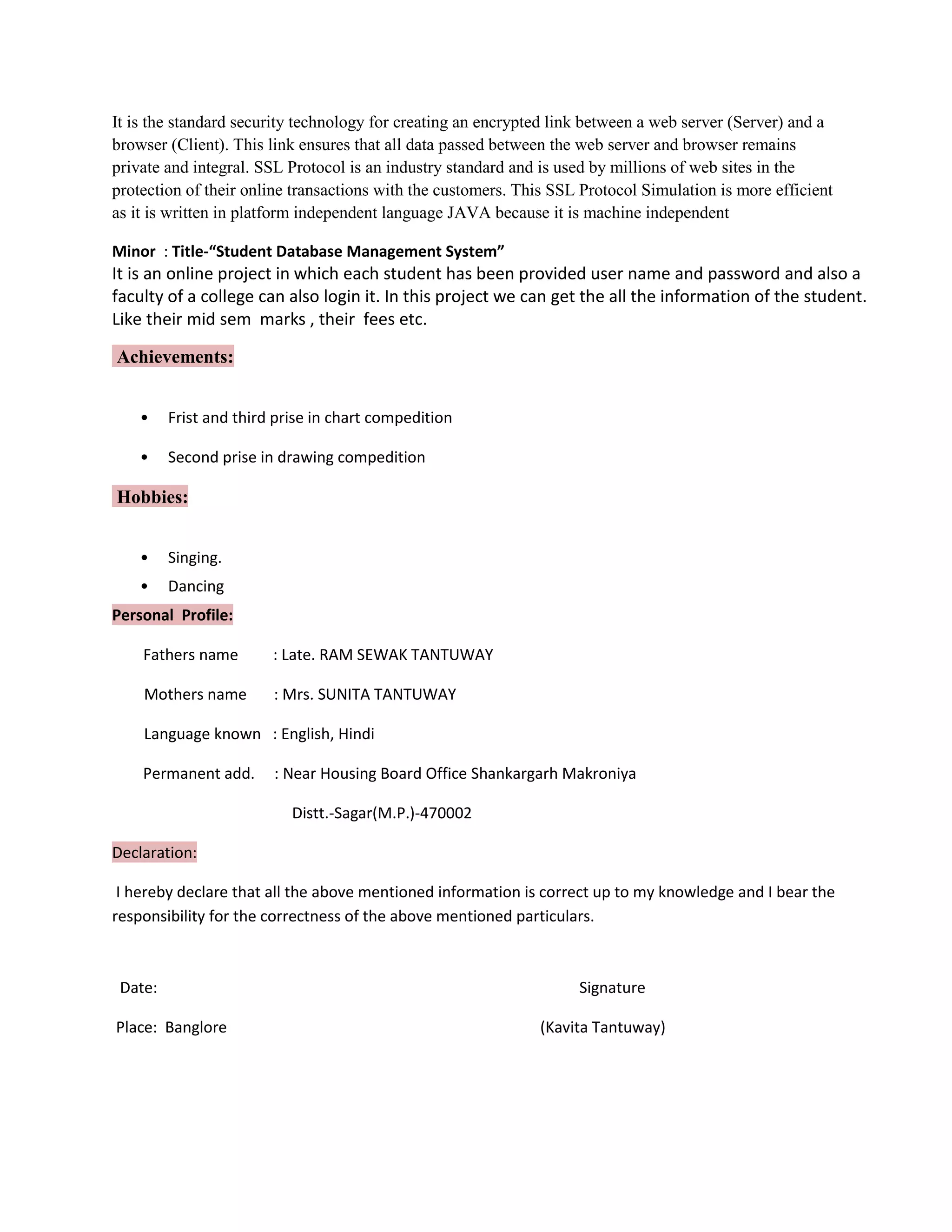 Kavita cv | DOCX