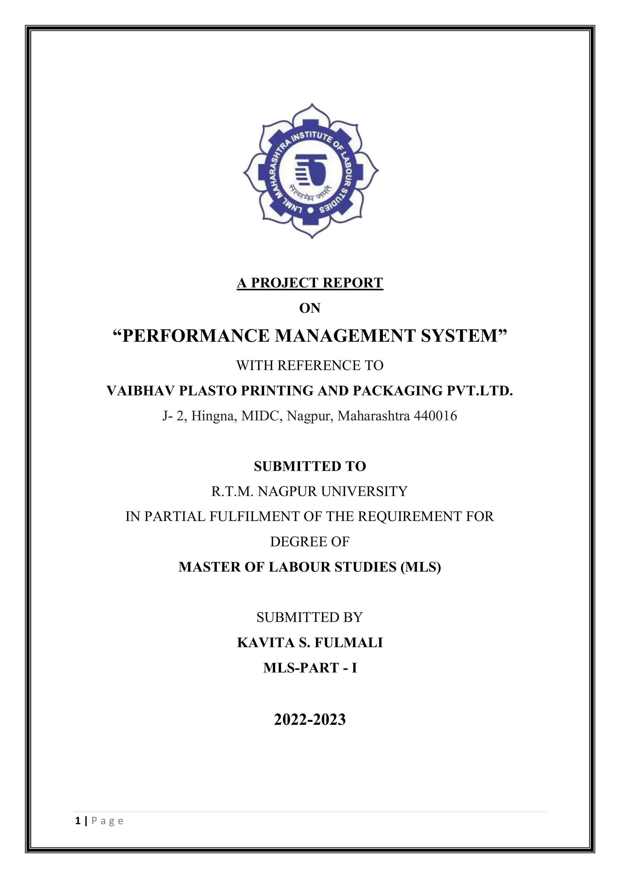 Performance Management System Pdf