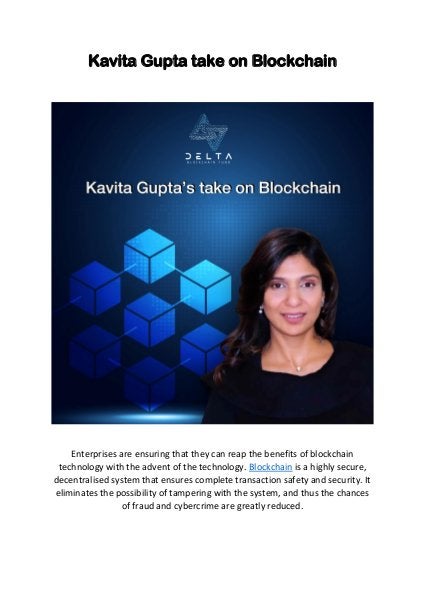 Kavita Gupta take on Blockchain | PDF