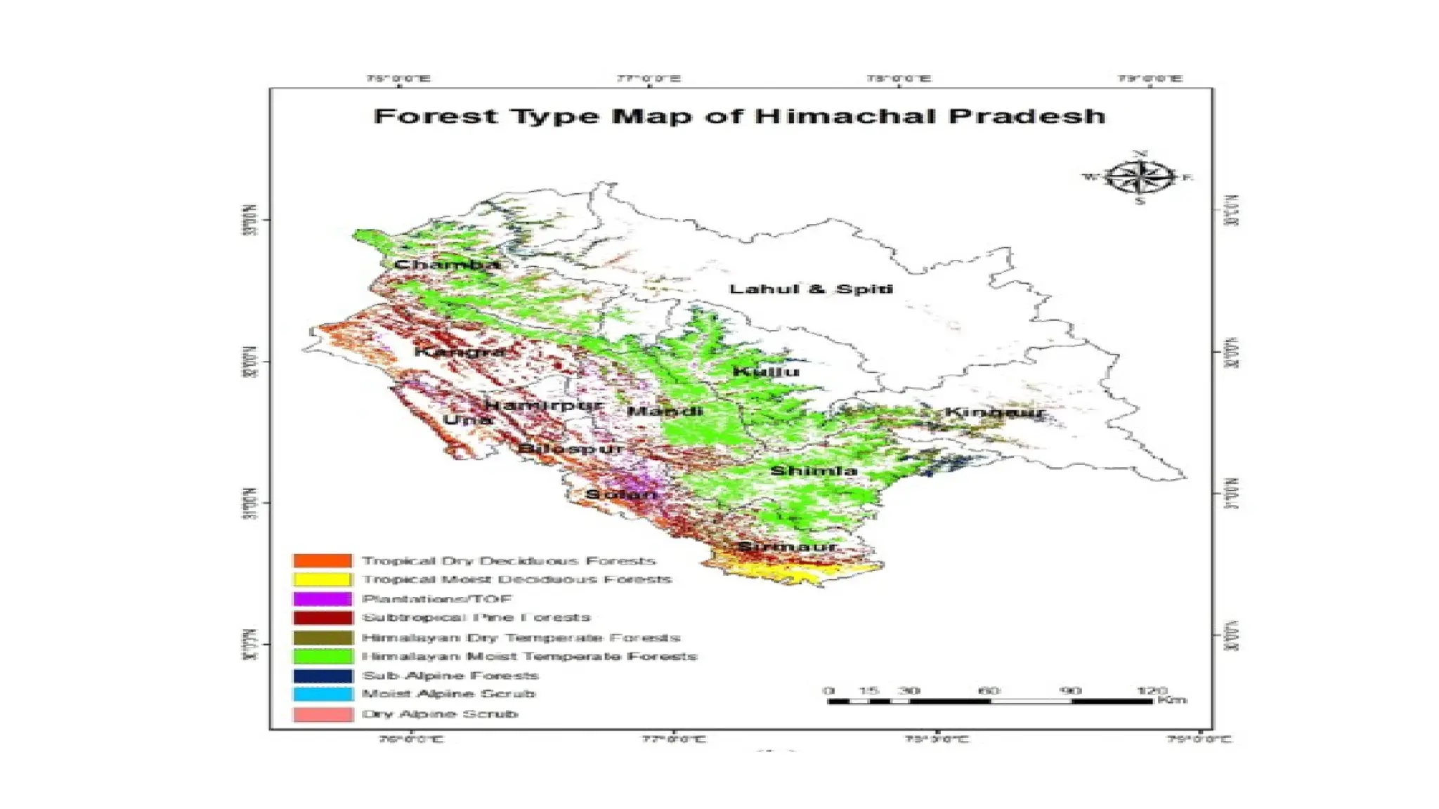 India has many types of forests, including tropical evergreen, tropical ...