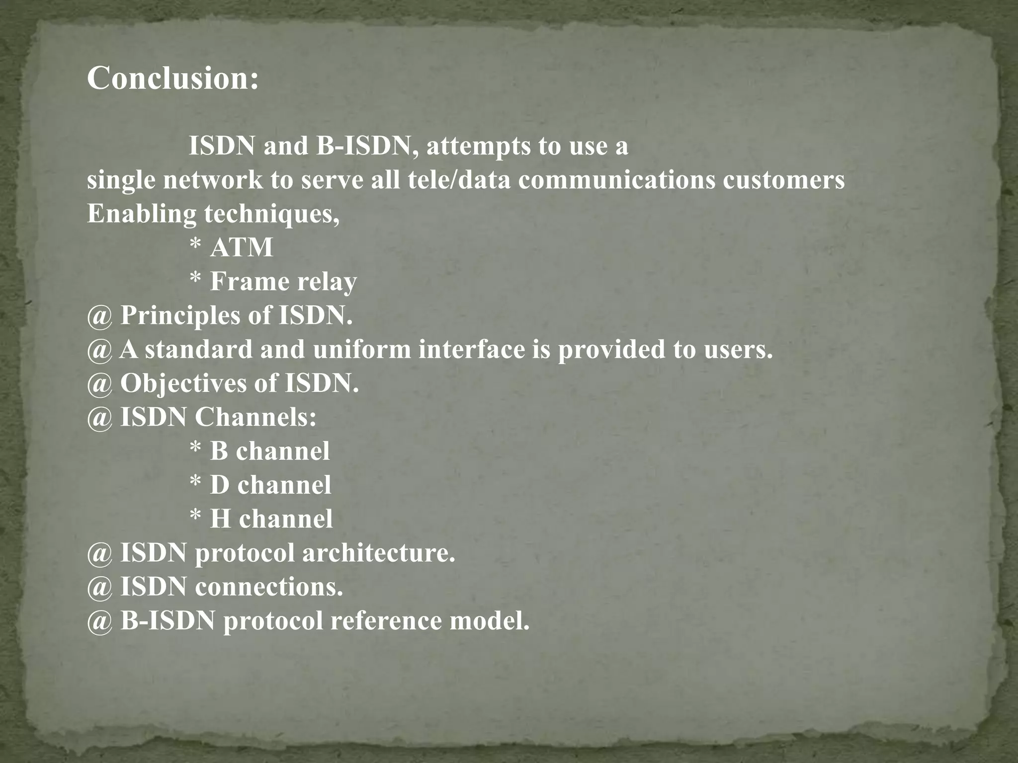 narrow Band ISDN | PPTX