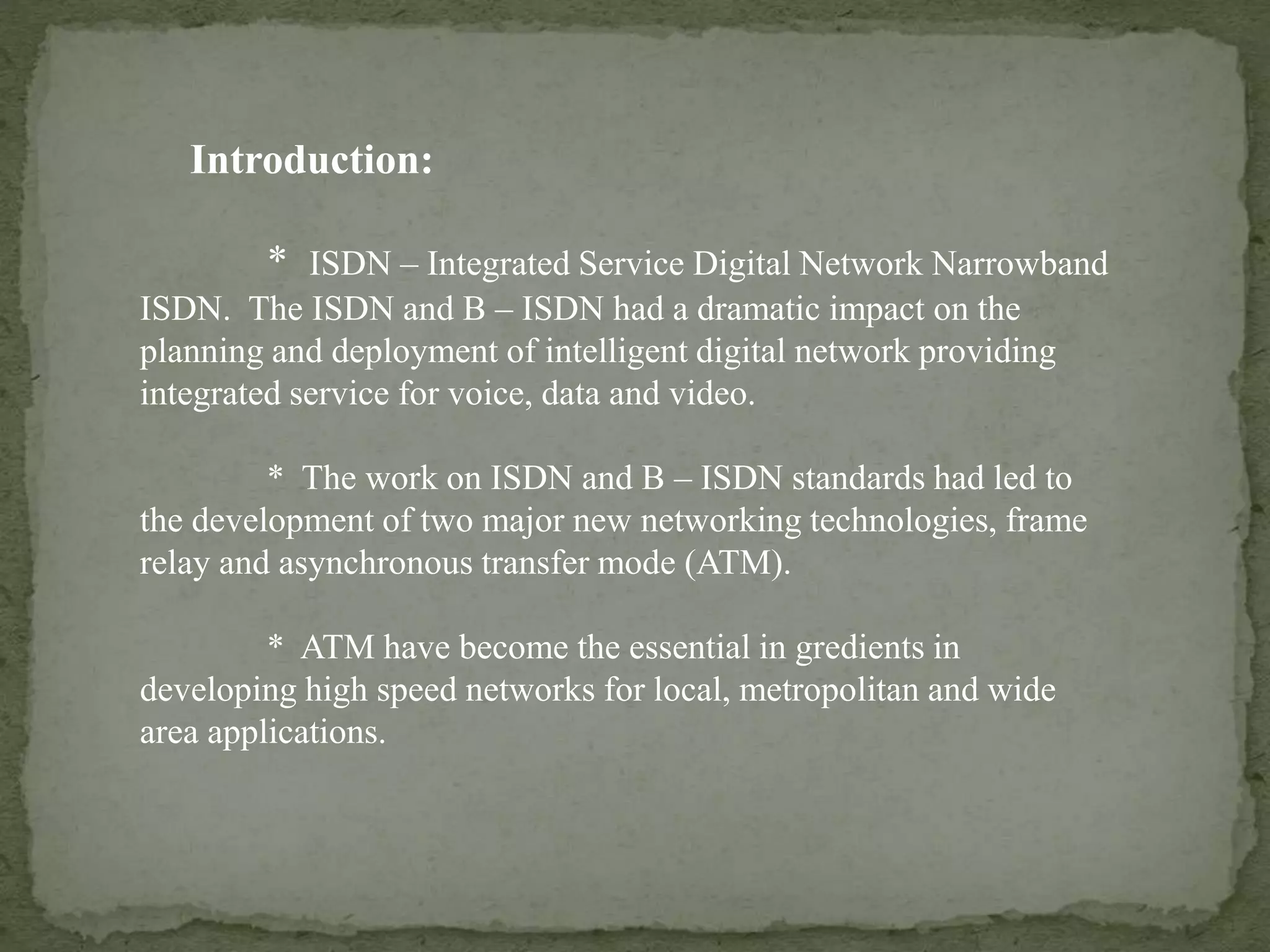 narrow Band ISDN | PPTX