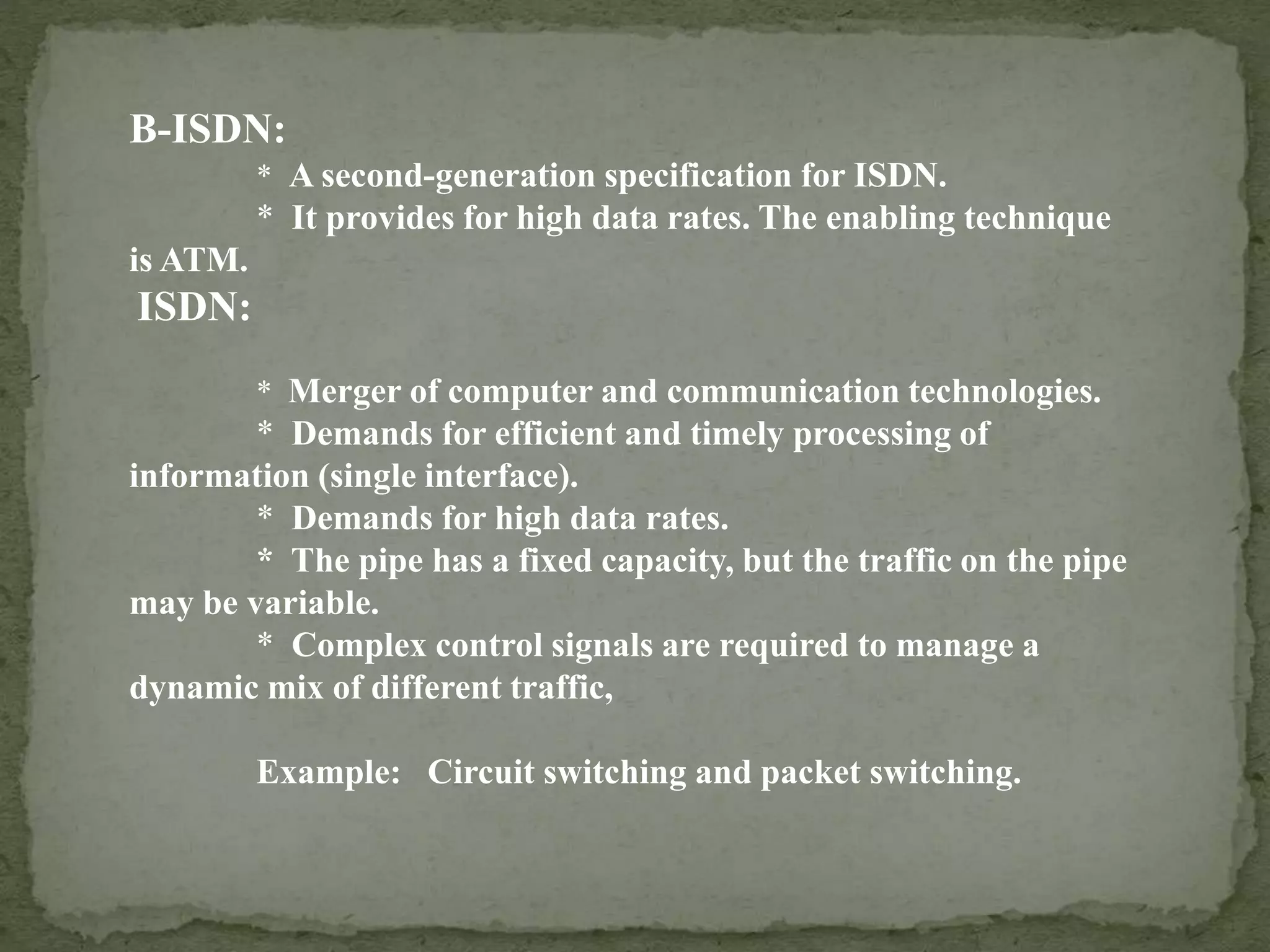 narrow Band ISDN | PPTX