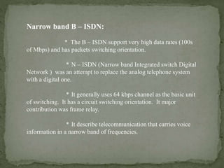narrow Band ISDN | PPTX