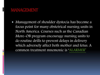 shoulder dystocia | PPTX