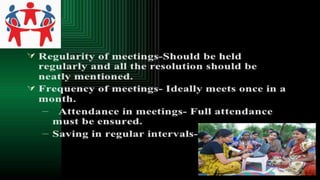 SHG its features, objectives, functions | PPTX