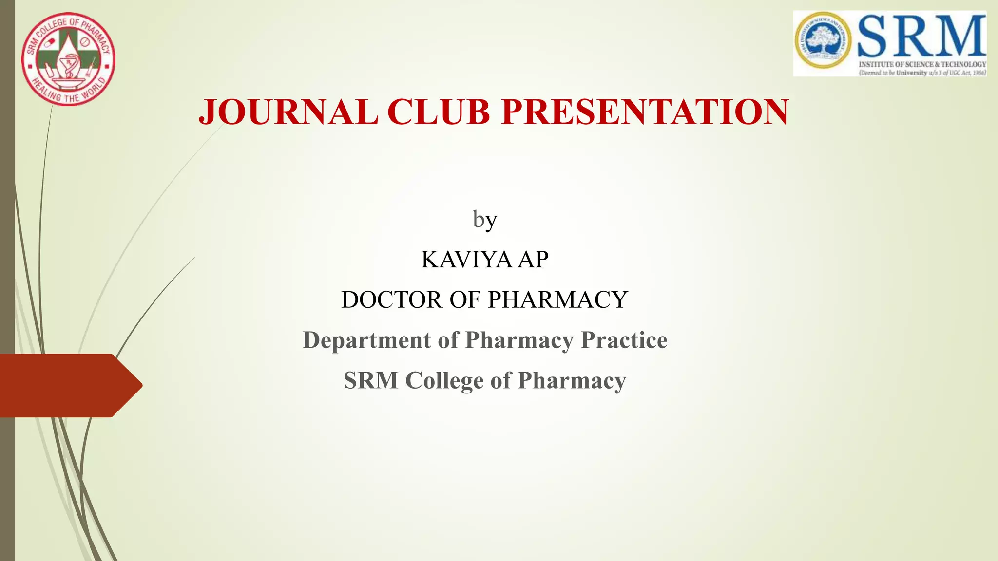 JOURNAL CLUB PRESENTATION | PPTX