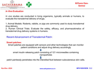 Transdermal drug delivery systems [TDDS] | PPTX