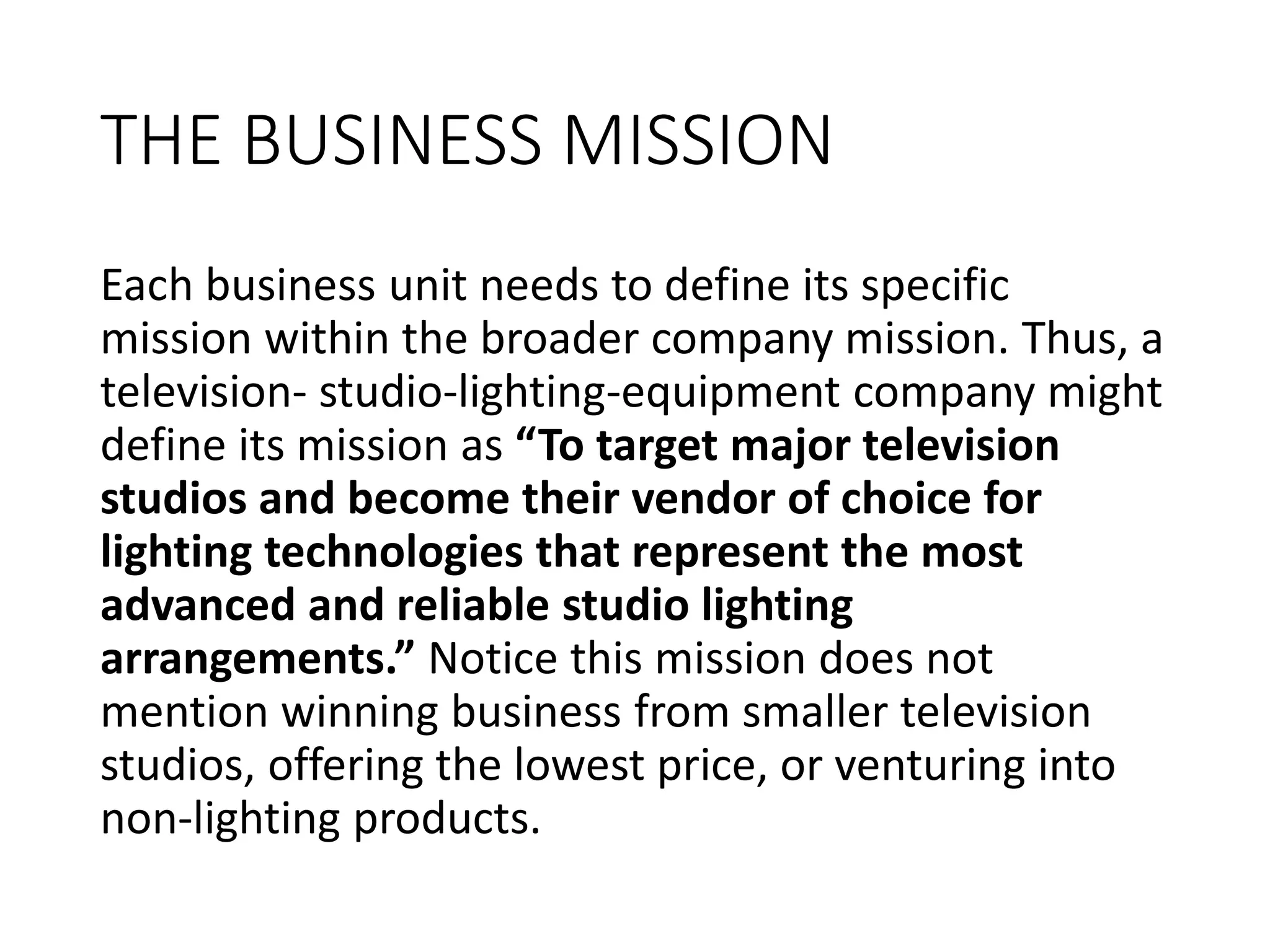 What is strategic business unit and businesses unit strategy planning ...
